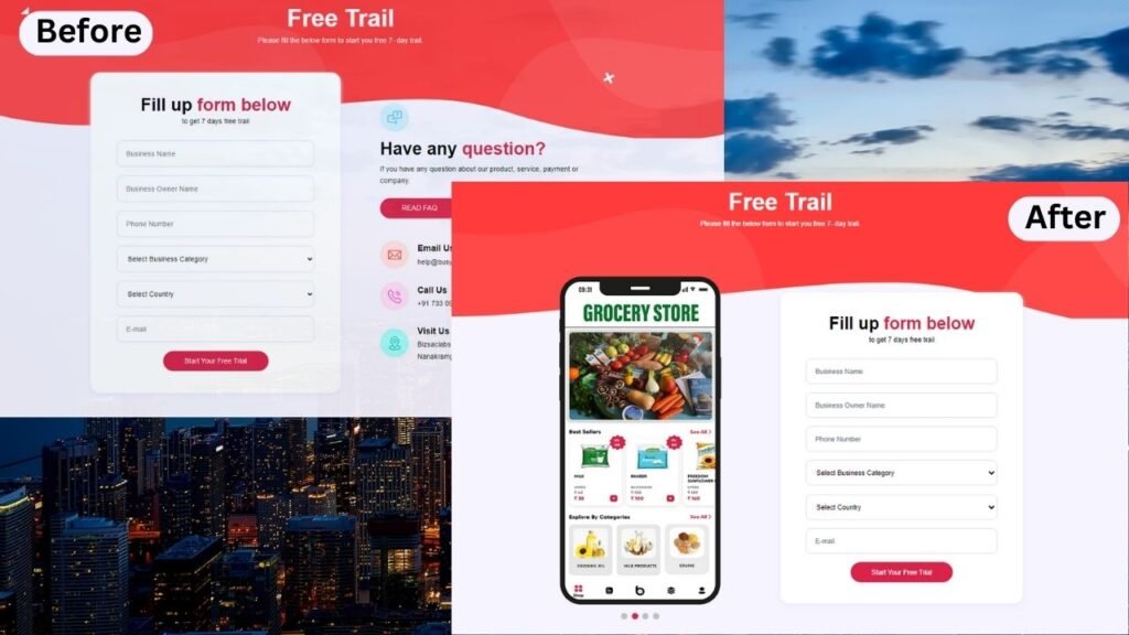 Free Trial Page Enhancement for App Provider Busyness App | More ...